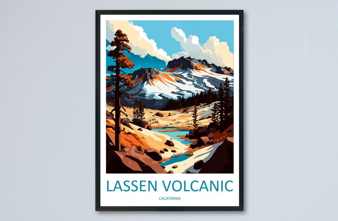 Lassen Volcanic National Park Travel Print Wall Art Lassen Volcanic ...