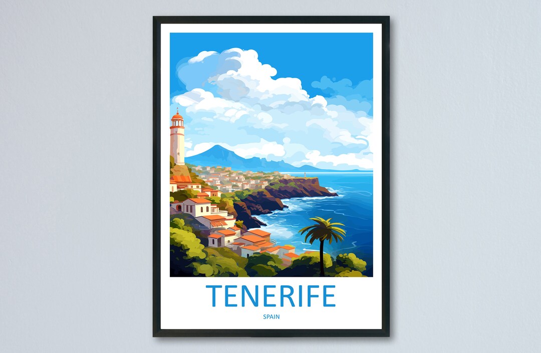 Tenerife Travel Print Wall Art Tenerife Wall Hanging Home Décor ...