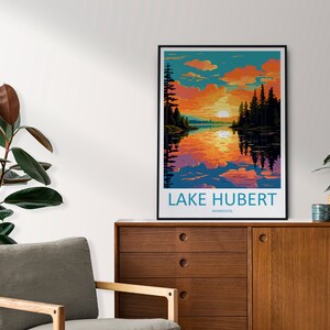 Lake Hubert Travel Print Wall Art Lake Hubert Wall Hanging Home Décor ...