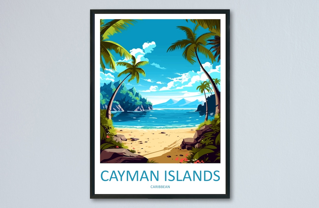 Cayman Islands Travel Print Wall Art Cayman Islands Wall Hanging Home ...
