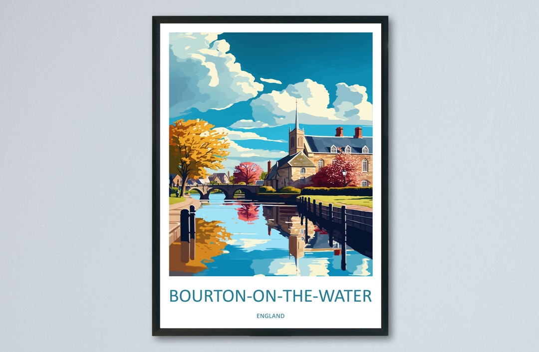 Bourton-on-the-water Travel Print Wall Art Bourton-on-the-water Wall ...