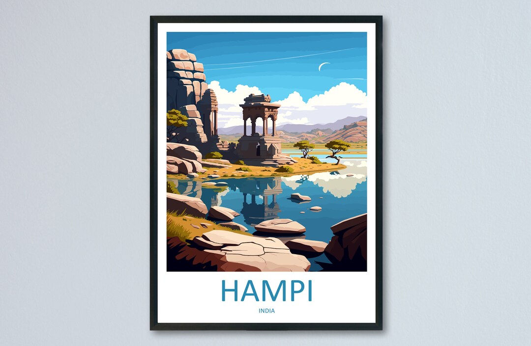 Hampi Travel Print Wall Art Hampi Wall Hanging Home Décor Hampi Gift ...