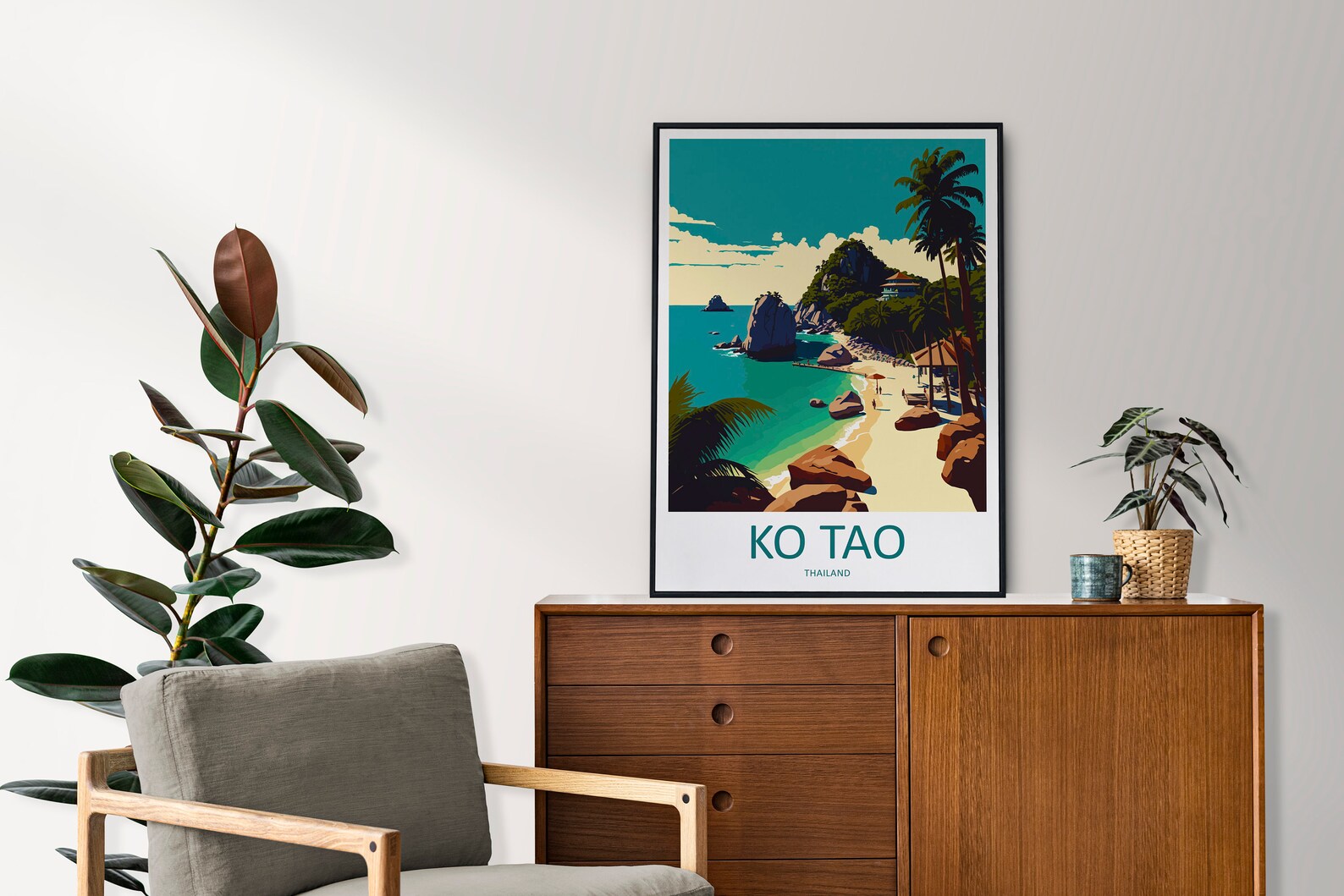 Ko Tao Travel Print Wall Art Ko Tao Wall Hanging Home Decor Ko Tao Gift ...