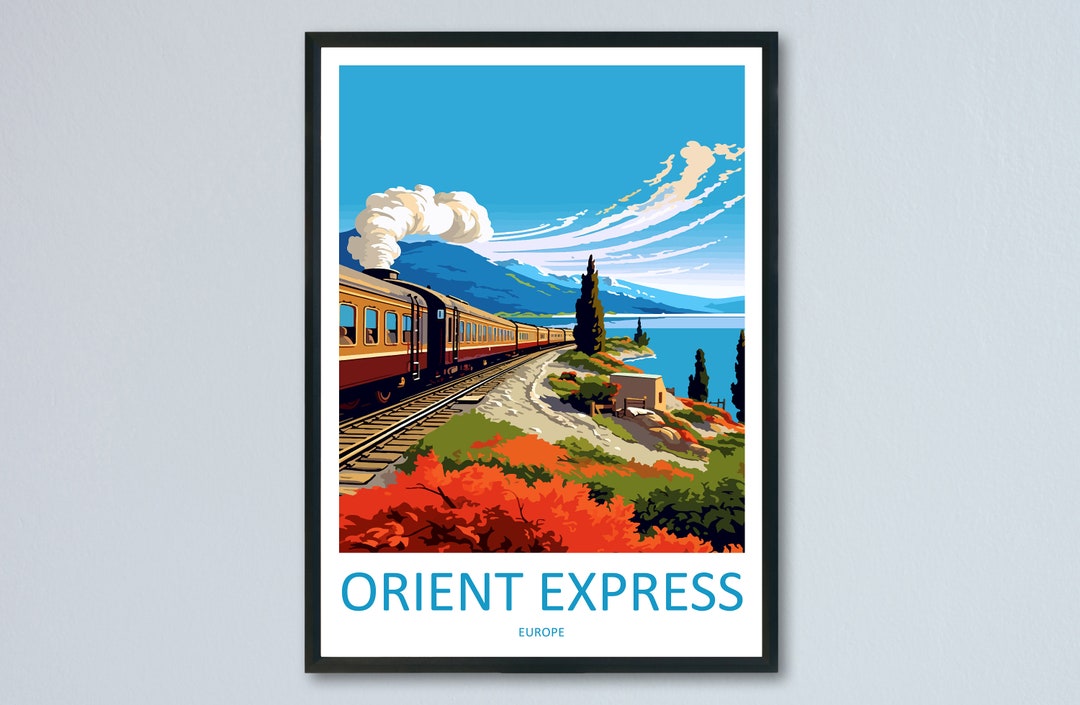 Orient Express Travel Print Wall Art Orient Express Wall Hanging Home ...
