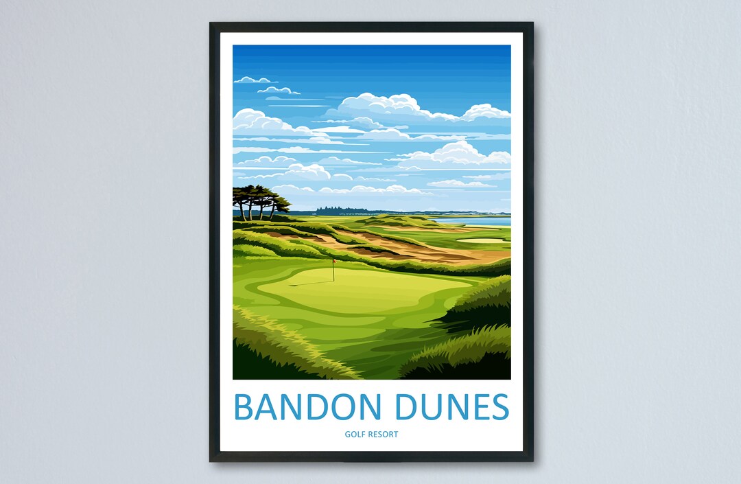 Bandon Dunes Golf Resort Travel Print Wall Art Bandon Dunes Wall ...
