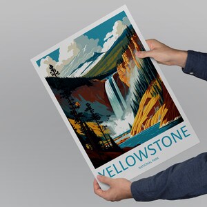 Yellowstone National Park Travel Print Wall Art Yellowstone National ...