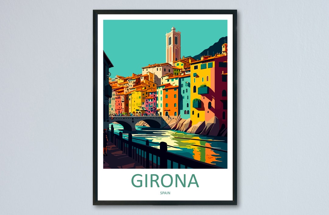 Girona Travel Print Wall Art Girona Wall Hanging Home Décor Girona Gift ...