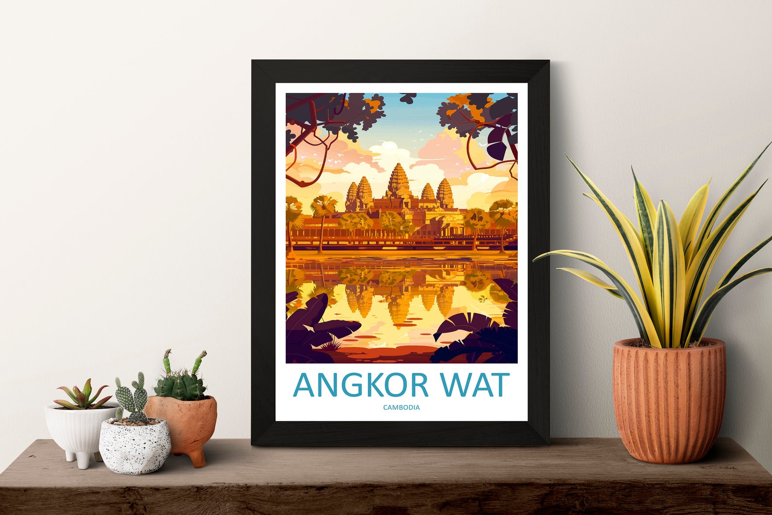 Angkor Wat Travel Print Wall Art Angkor Wat Wall Hanging Home Décor ...