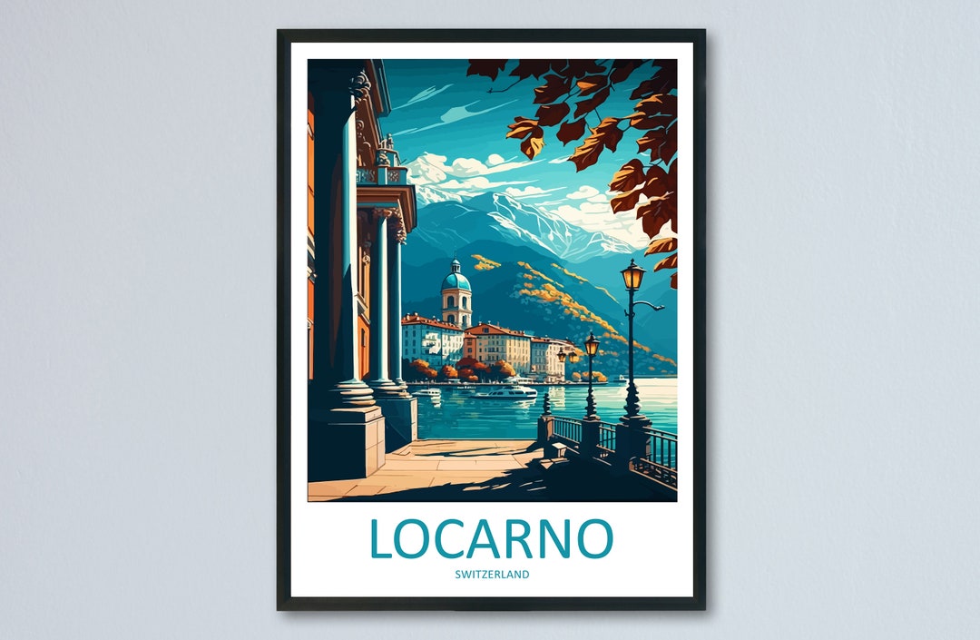 Locarno Travel Print Wall Art Locarno Wall Hanging Home Décor Locarno ...