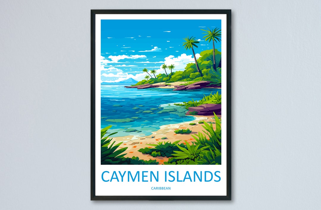 Cayman Islands Travel Print Wall Art Cayman Islands Wall Hanging Home ...