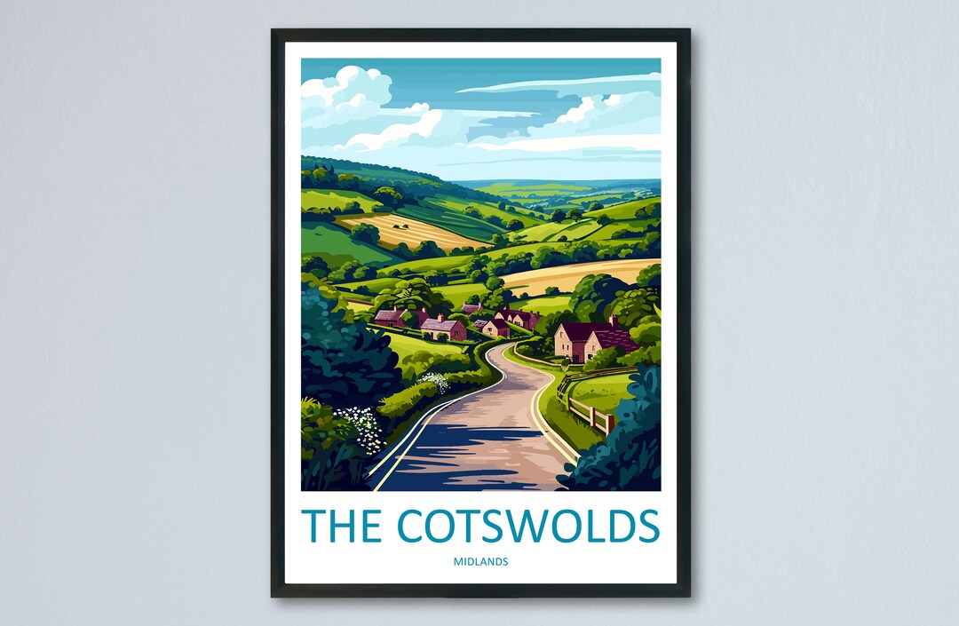Cotswolds Print Cotswolds Home Decor Landscape Art Print Cotswolds Wall ...