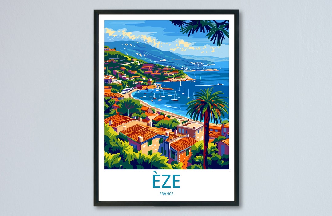 Eze Travel Print Wall Art Eze Wall Hanging Home Décor Eze Gift Art ...