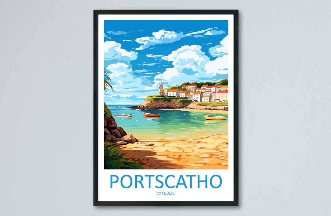 Portscatho Travel Print Wall Art Portscatho Wall Hanging Home Décor ...