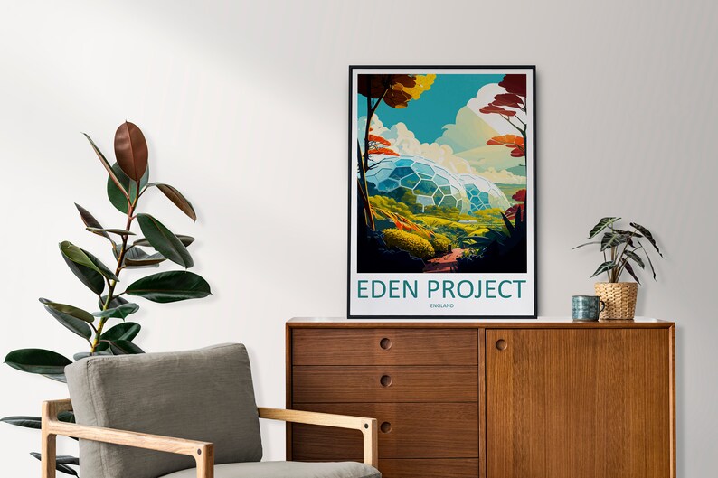 Eden Project Travel Print Wall Art Eden Project Wall Hanging Home Décor ...