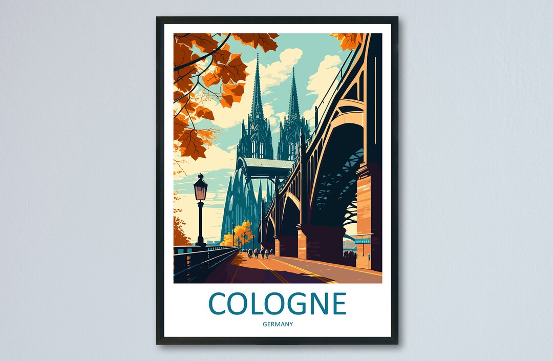 Cologne Travel Print Wall Art Cologne Wall Hanging Home Décor Cologne ...