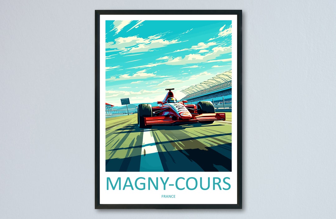 Magny-cours Travel Print Wall Decor Magny-cours Circuit Poster ...