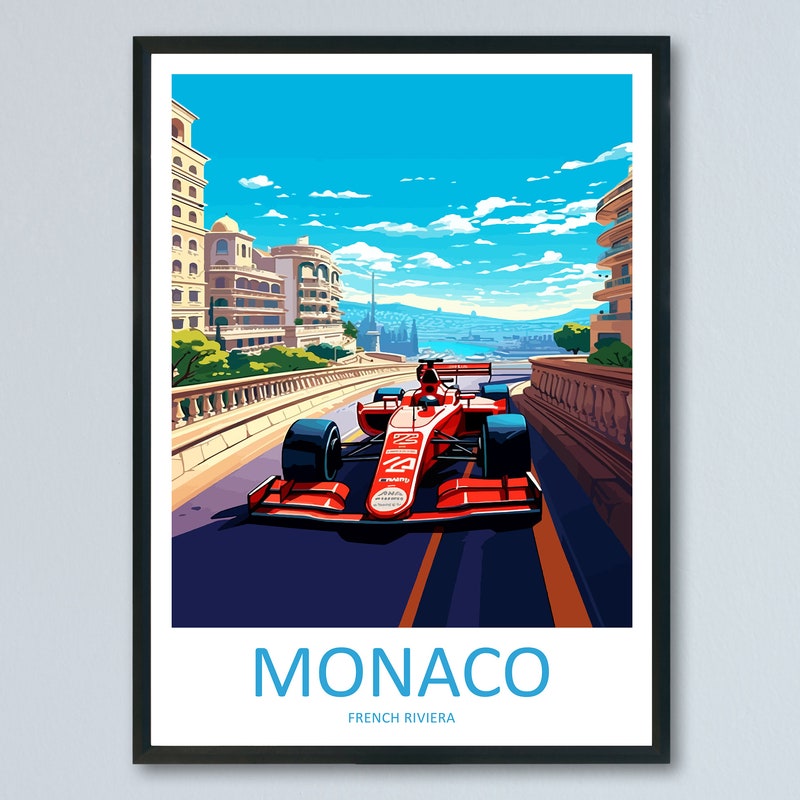 Monaco Race Poster - Etsy