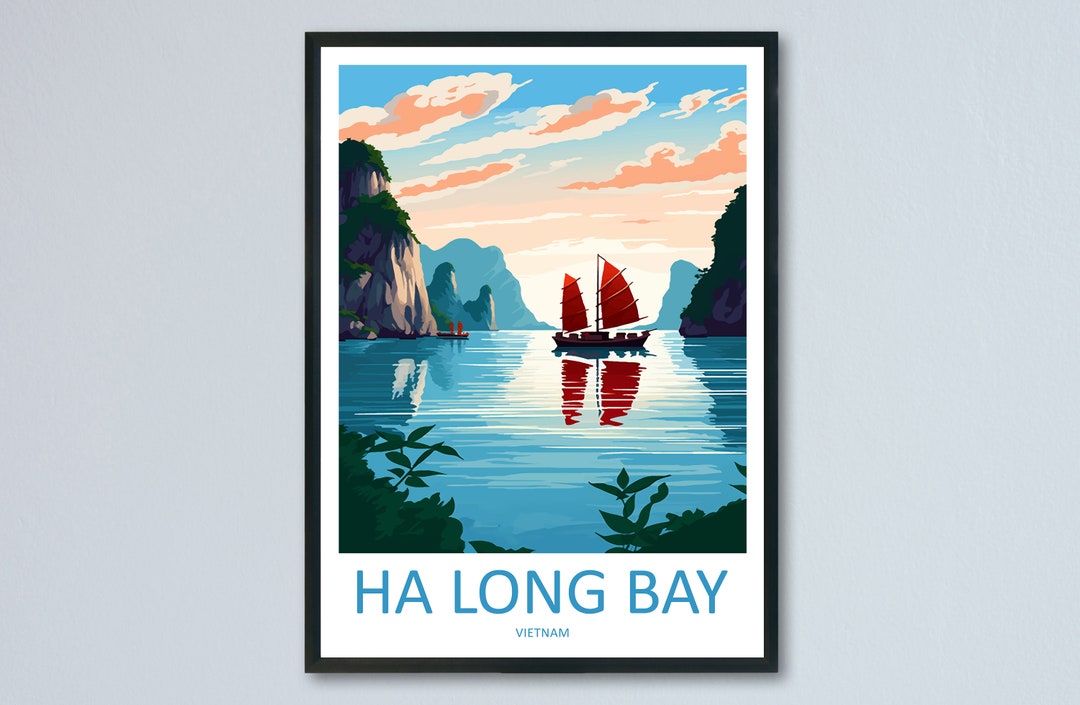 Ha Long Bay Travel Print Wall Art Ha Long Bay Wall Hanging Home Décor ...