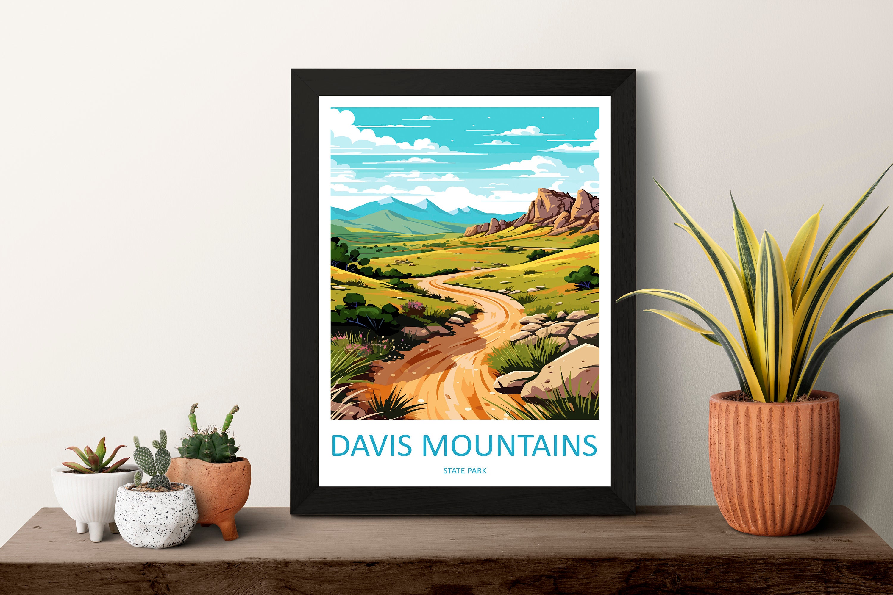 Davis Mountain State Park Travel Print Wall Art Davis Mountain Wall ...