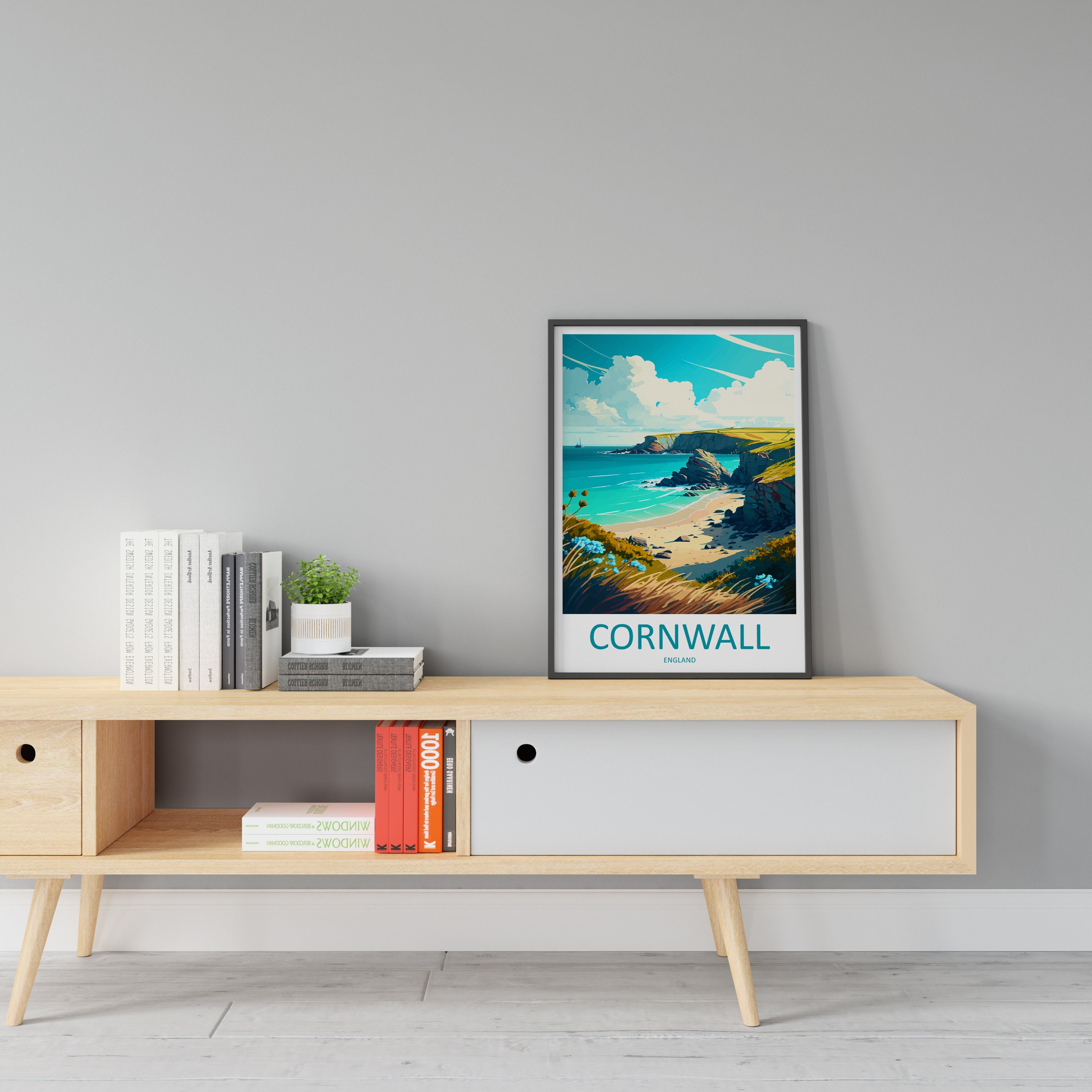 Cornwall Travel Print Wall Art Cornwall Wall Hanging Home - Etsy UK