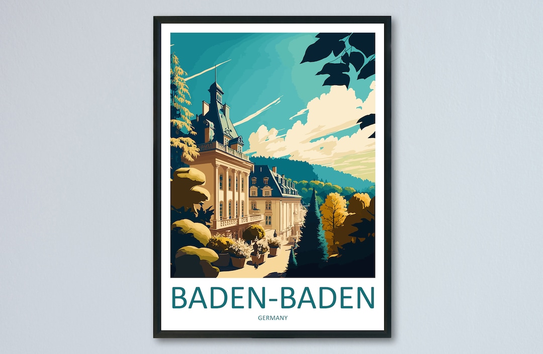 Baden-baden Travel Print Wall Art Baden-baden Wall Hanging Home Décor ...