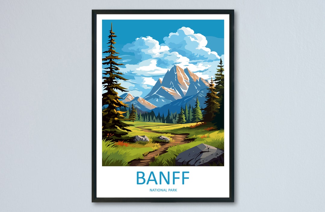 Banff National Park Travel Print Wall Art Banff Wall Hanging Home Décor ...