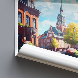 Lund Travel Print Wall Art Lund Wall Hanging Home Décor Lund Gift Art ...