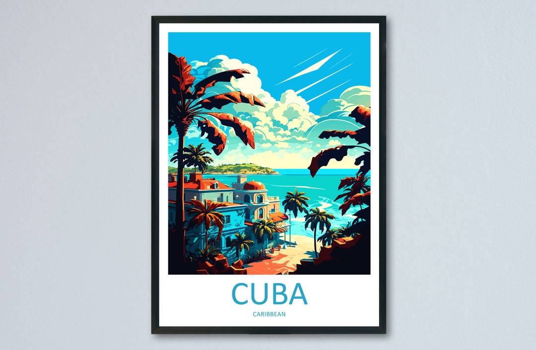 Cuba Travel Print Wall Art Cuba Wall Hanging Home Décor Cuba Gift Art ...