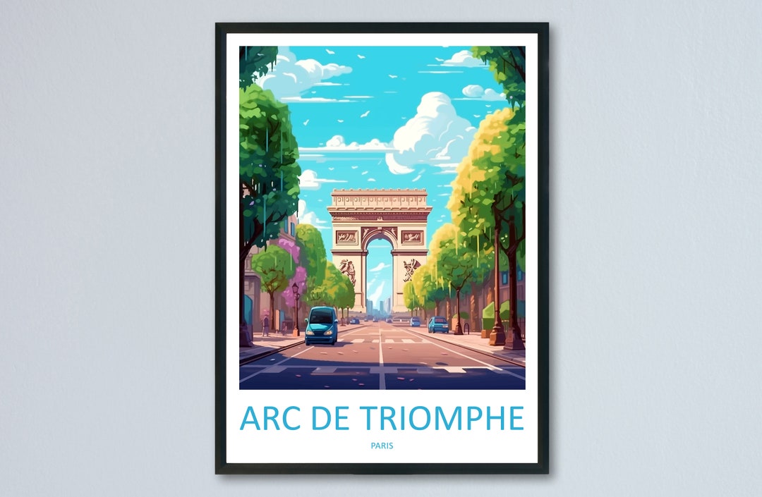 Arc De Triomphe Travel Print Wall Art Arc De Triomphe Wall Hanging Home ...