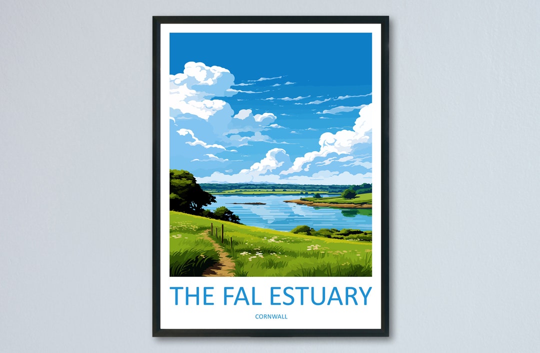 The Fal Estuary Travel Print Wall Art Fal Estuary Wall Hanging Home ...