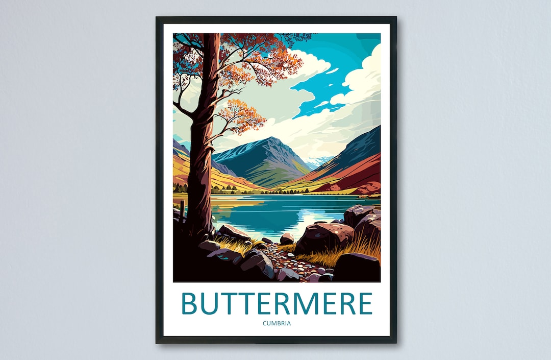 Buttermere Travel Print Wall Art Buttermere Wall Hanging Home ...