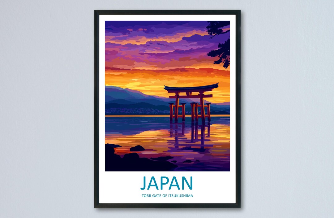 Japan Torii Gates Print Kyoto Wall Art Fushimi Inari Poster Cultural ...