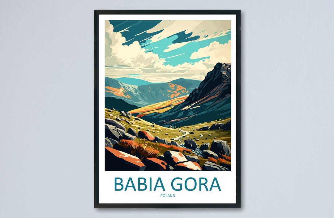 Babia Gora Travel Print Wall Art Babia Gora Wall Hanging Home Décor ...