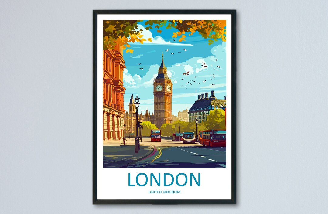 London Travel Print Wall Art London Wall Hanging Home Décor London Gift ...