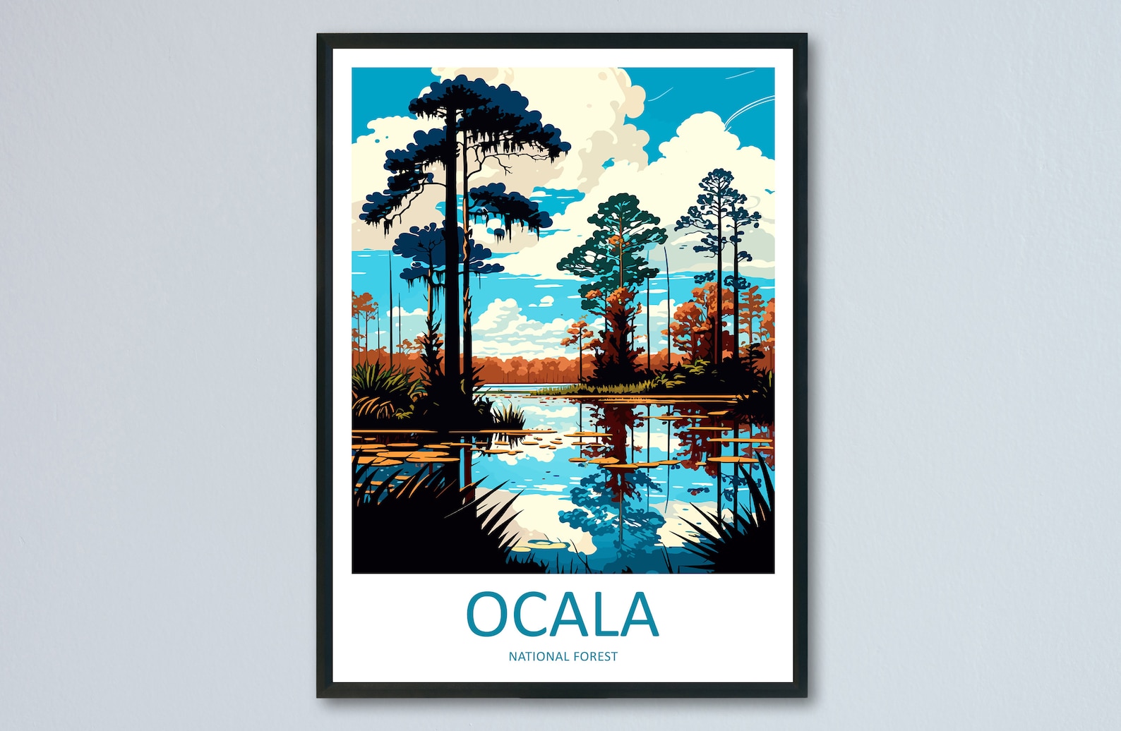 Ocala National Forest Travel Print Wall Art Ocala National Forest Wall ...