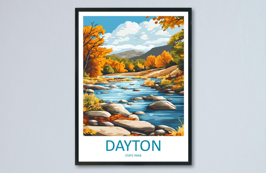 Dayton State Park Travel Print Dayton Wall Decor Nevada Dayton Art ...