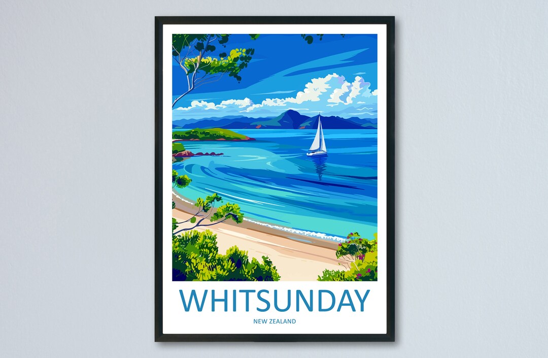 Whitsunday Travel Print Wall Art Whitsunday Wall Hanging Home Décor ...