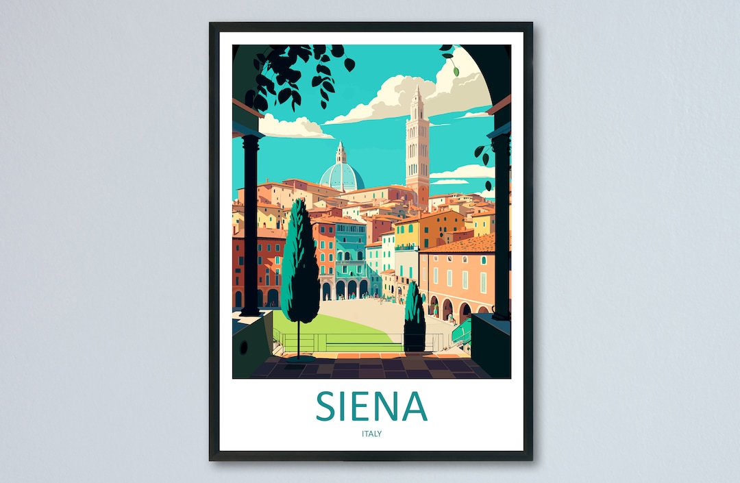 Siena Travel Print Wall Art Siena Italy Wall Hanging Home Decoration ...