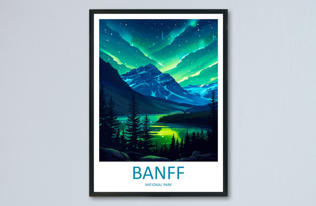 Banff National Park Travel Print Wall Art Banff Wall Hanging Home Décor ...