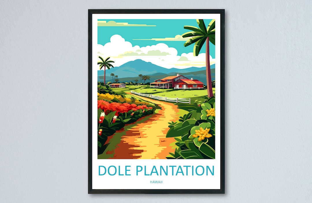 Dole Plantation Travel Print Wall Art Dole Plantation Wall Hanging Home ...