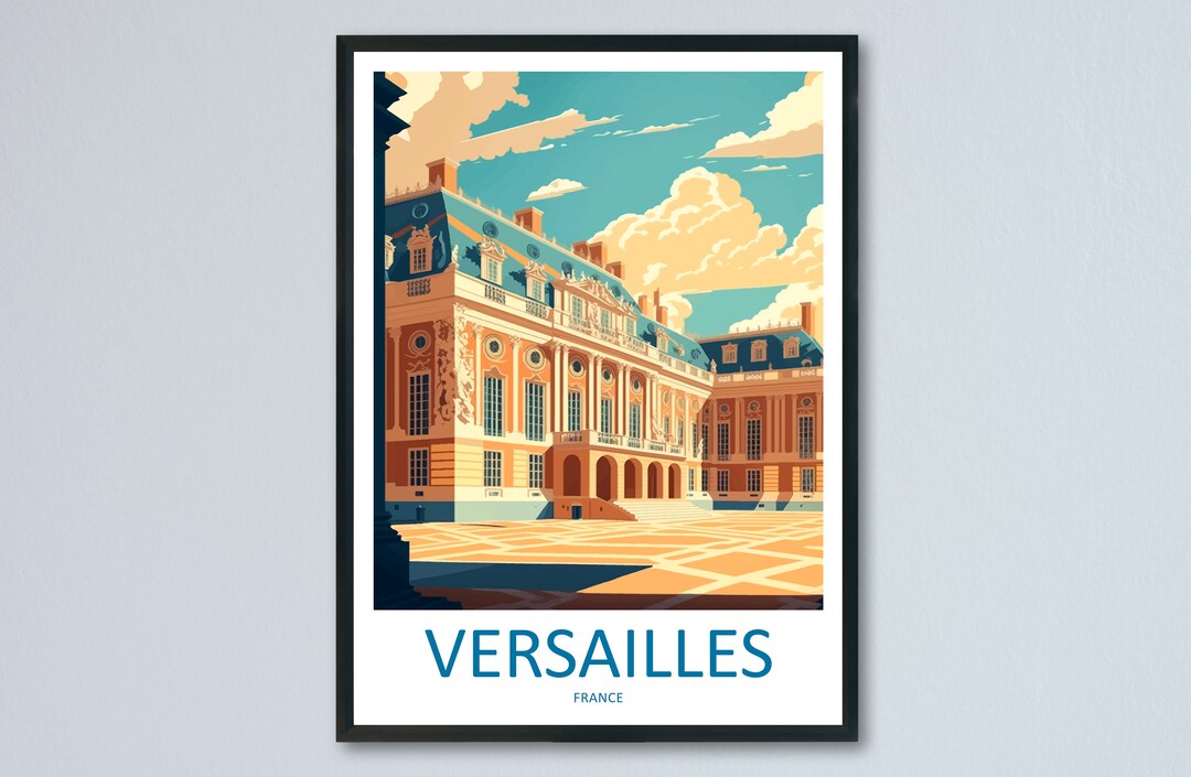 Versailles Palace Travel Print Wall Art West Versailles Palace Wall ...