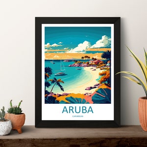 Aruba Travel Print Wall Art Aruba Wall Hanging Home Décor Aruba Gift ...