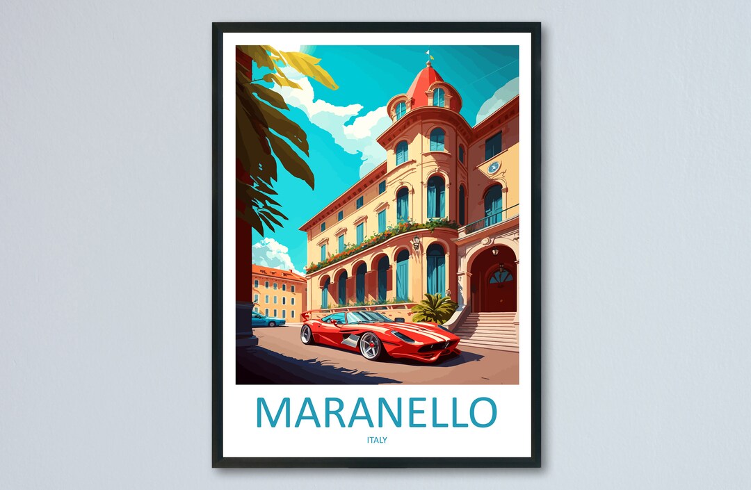 Maranello Travel Print Wall Art Maranello Wall Hanging Home Décor ...