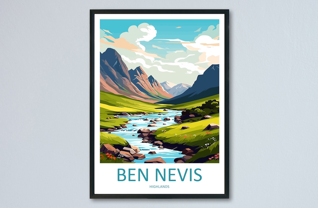 Ben Nevis Travel Print Wall Art Ben Nevis Wall Hanging Home Décor Ben ...