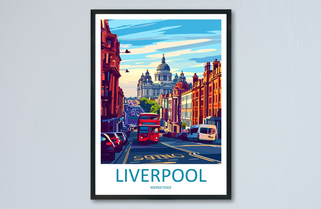 Liverpool Travel Print Wall Art Liverpool Wall Hanging Home Décor ...