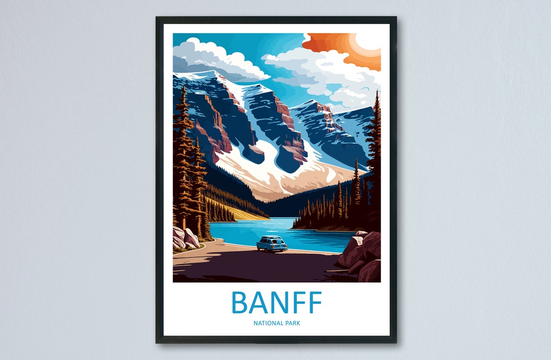 Banff National Park Travel Print Wall Art Banff Wall Hanging Home Décor ...