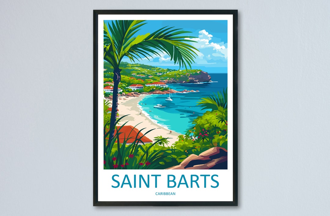 St Barts Travel Print St Barts Home Décor St Barts Art Print St Barts ...
