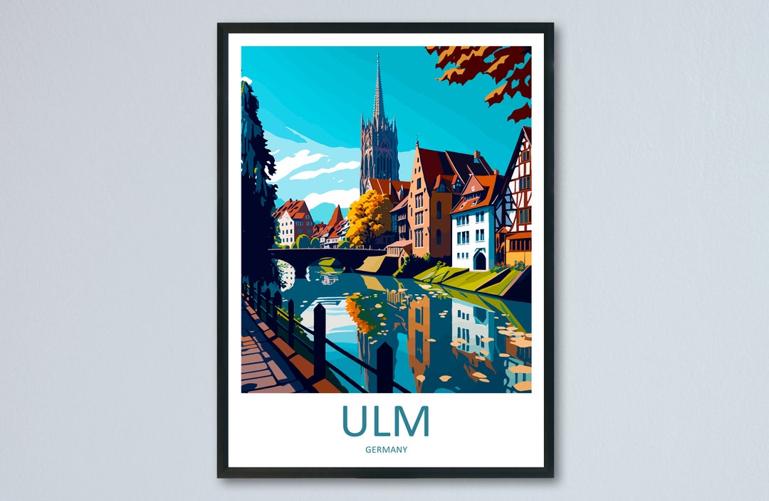 Ulm Travel Print Wall Art Ulm Wall Hanging Home Décor Ulm Gift Art ...