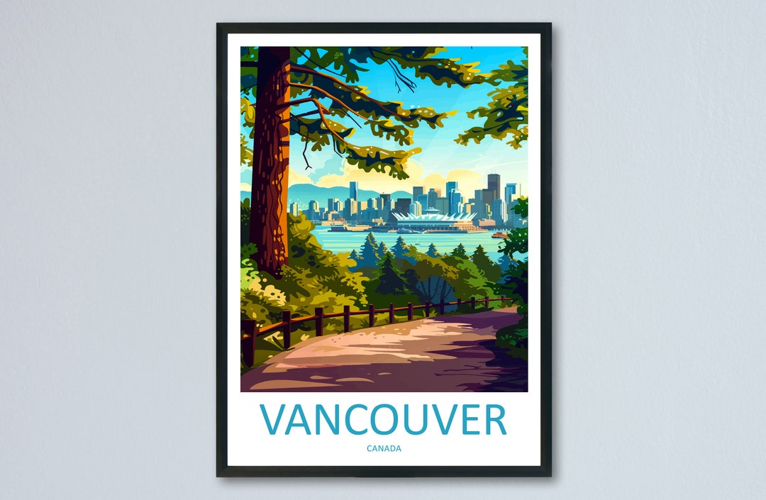 Vancouver Travel Print Wall Art Vancouver Wall Hanging Home Décor ...