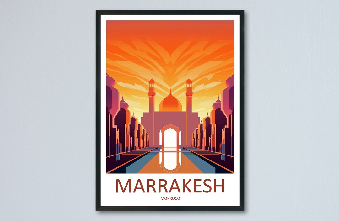 Marrakesh Travel Print Wall Art Marrakesh Wall Hanging Home Décor ...